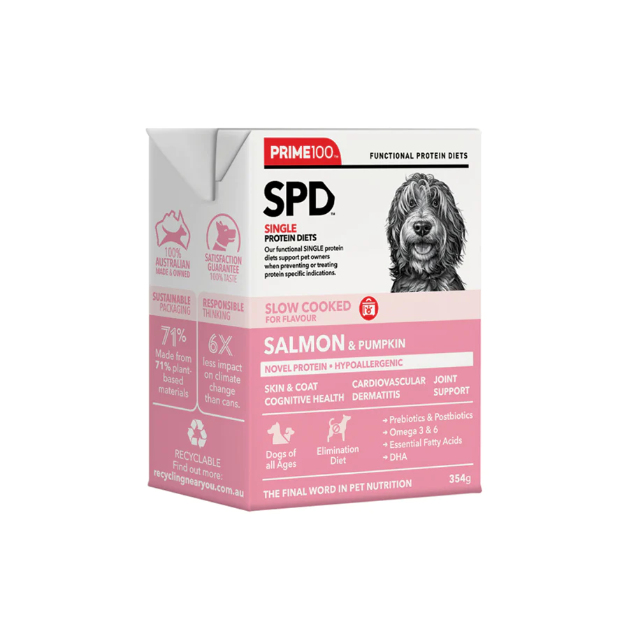 Prime100 SPD™ Slow Cooked Salmon & Pumpkin | 4 Paws Deli Wangaratta